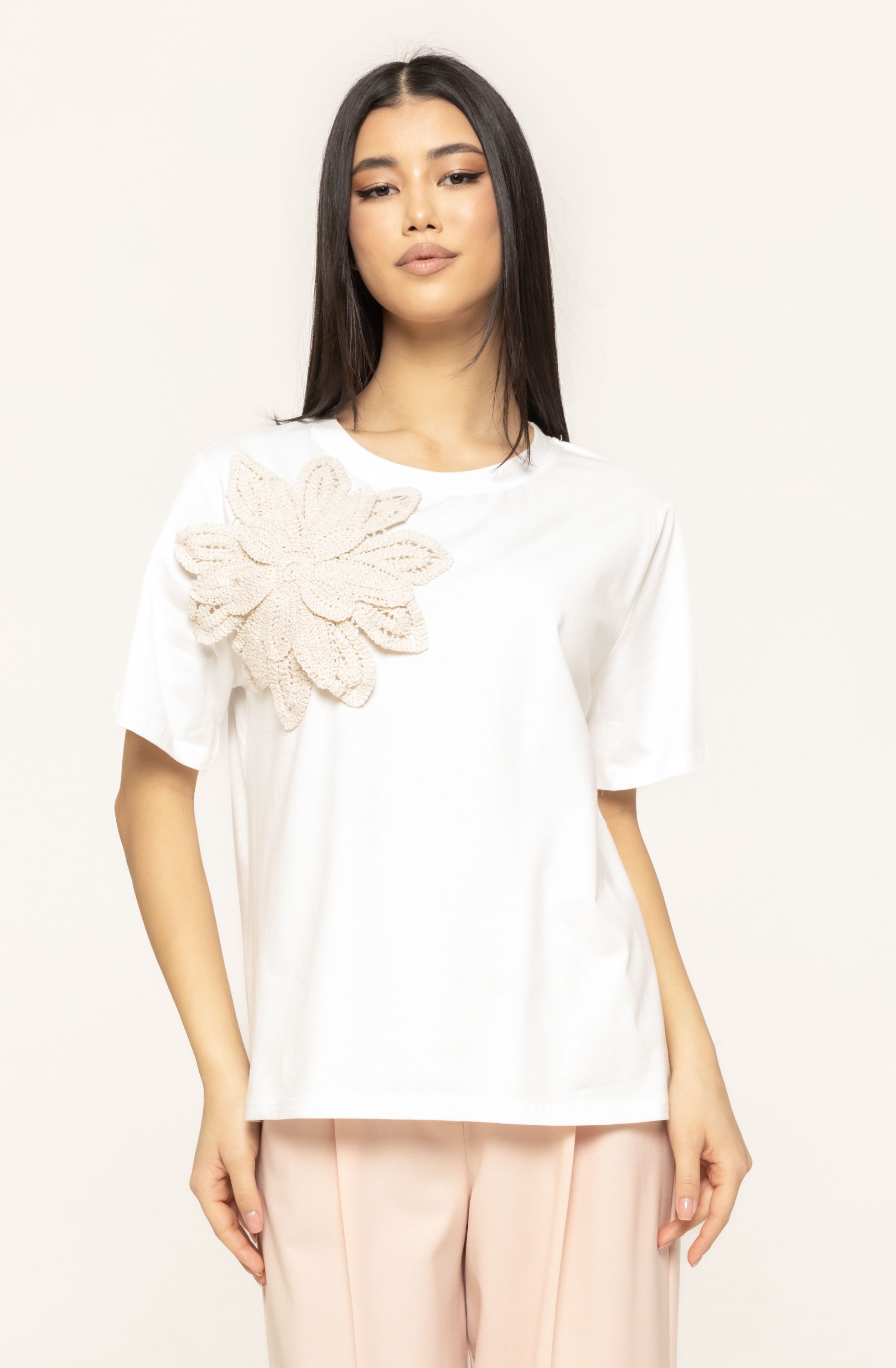 Tricou cu model floare Doris - ETIC