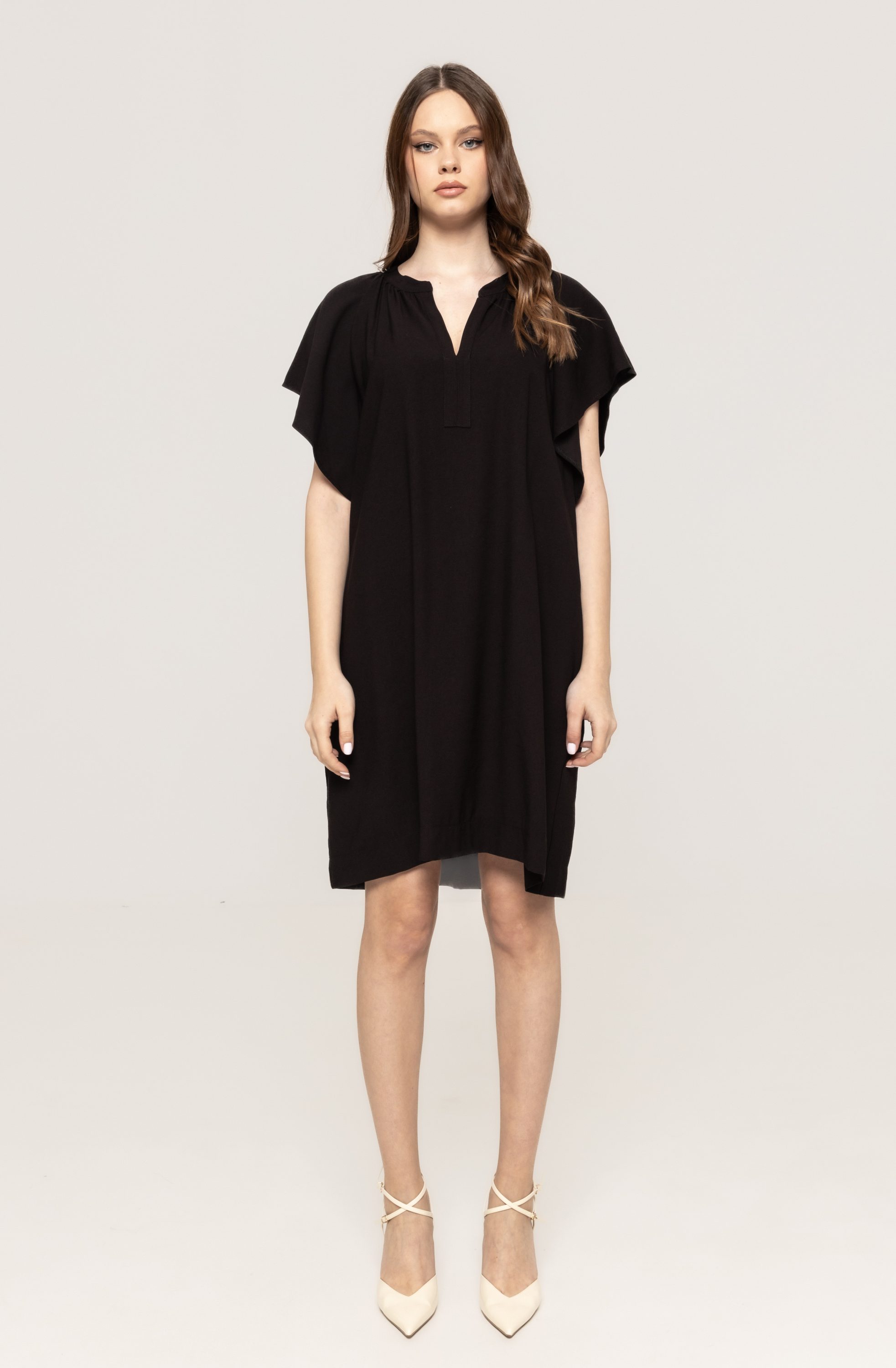 Rochie casual cu mâneci fluture Sanziana - ETIC