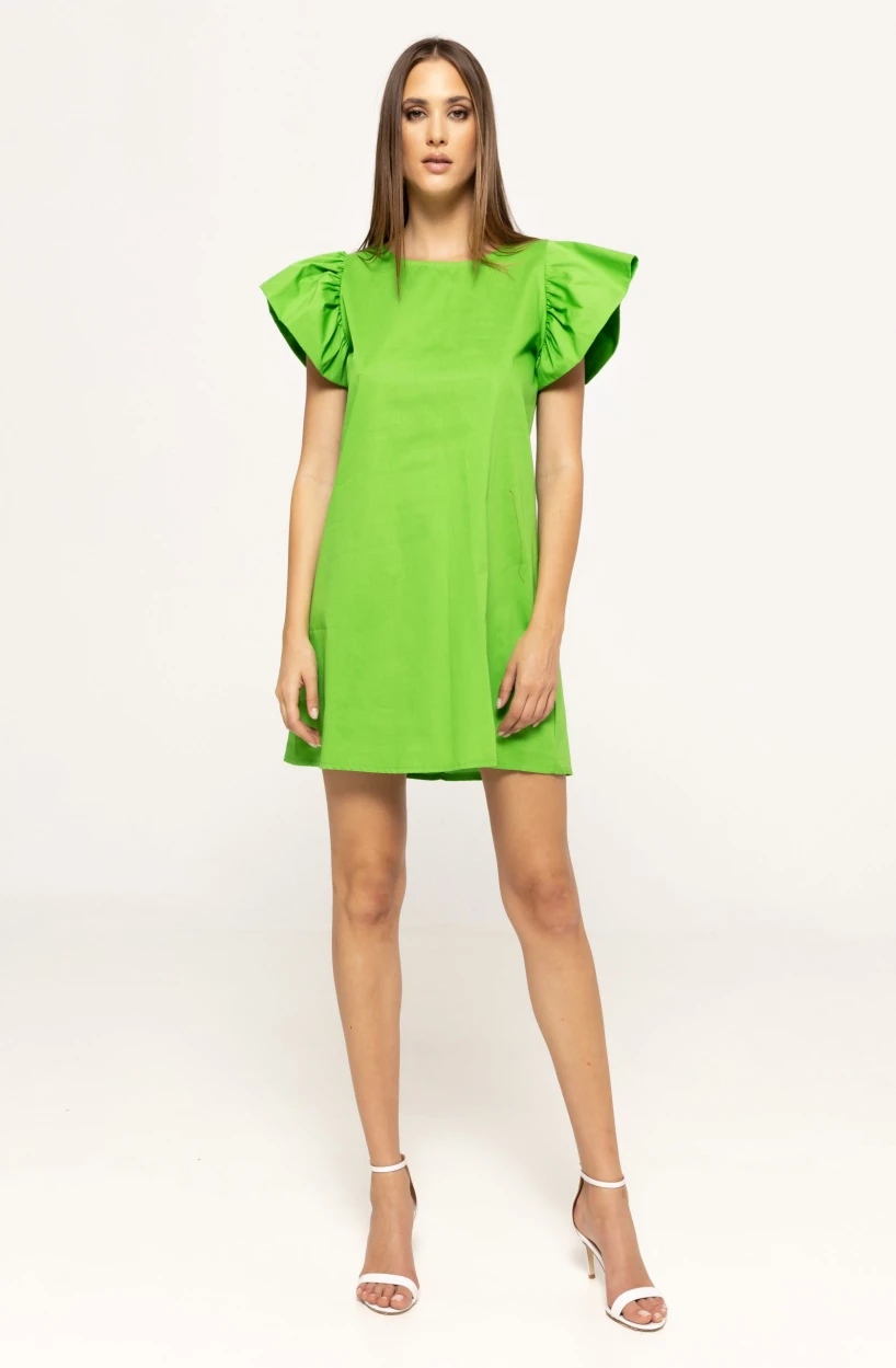 Rochie mini cu volane la umeri Lina - ETIC